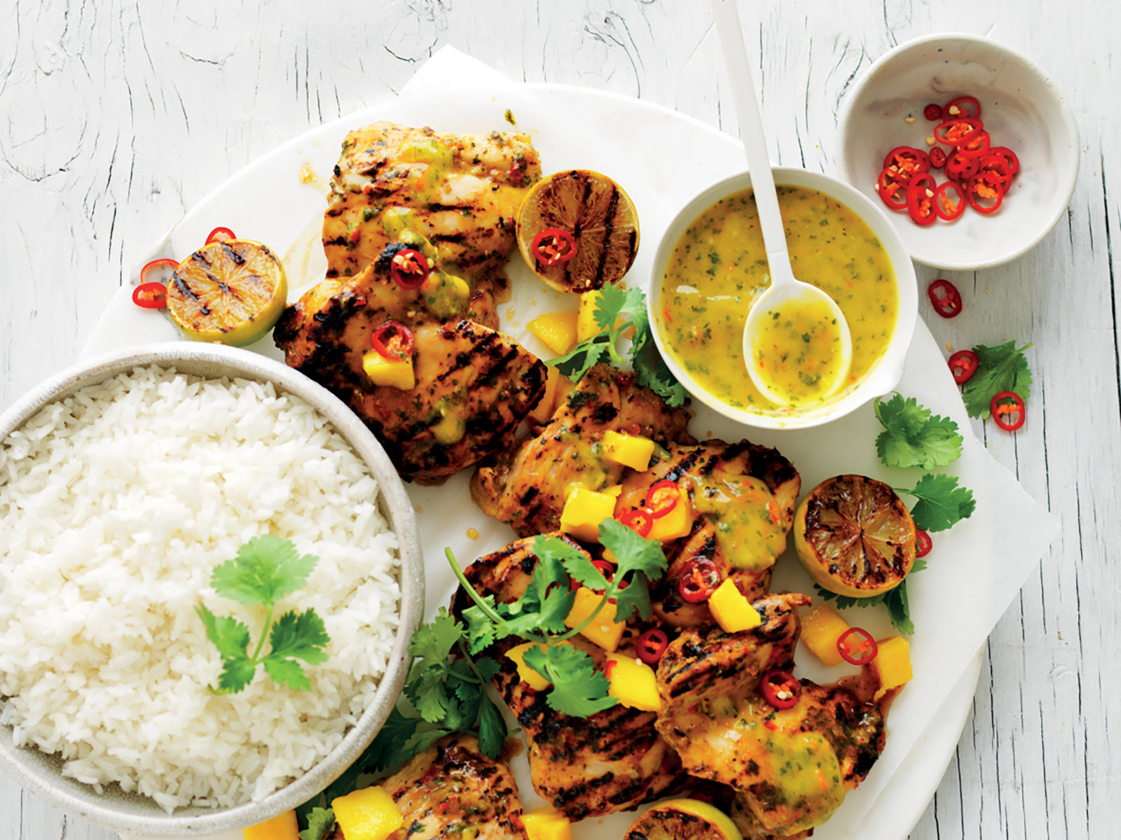 Easy Chargrilled Mango, Chilli & Lime chicken recipe | myfoodbook ...