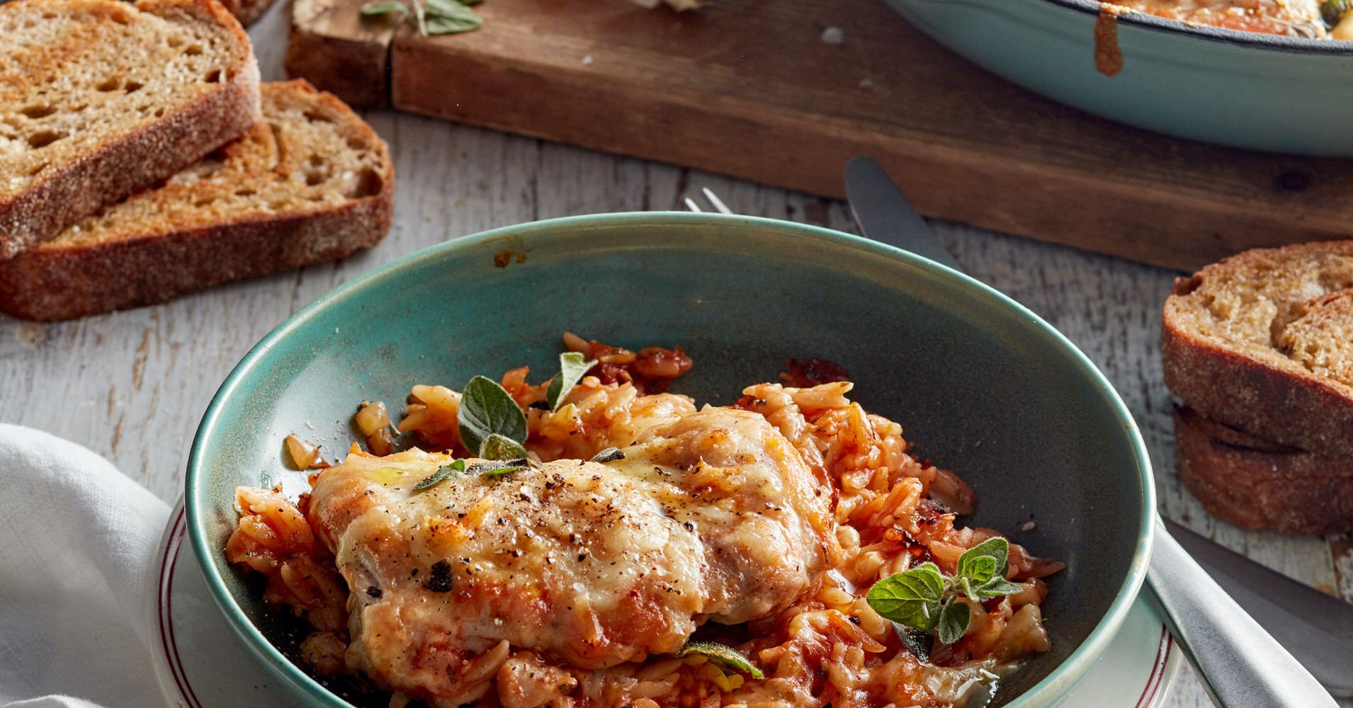 30 Minute Cheesy Chicken Risoni Recipe | myfoodbook