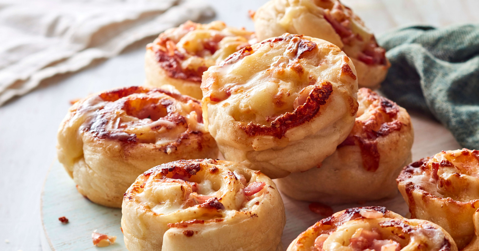 Bacon and Cheese Pizza Scrolls Recipe | myfoodbook | How to make pie ...