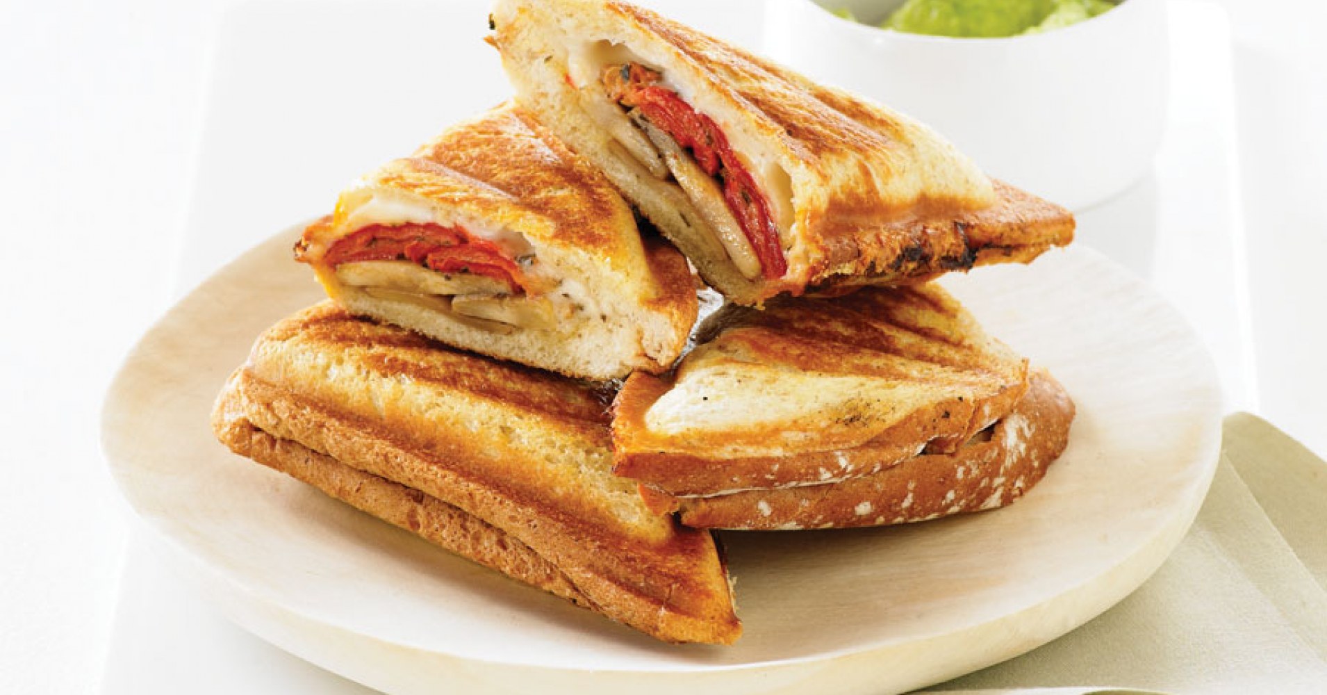 Roasted Capsicum, Mushroom and Goat's Cheese Jaffle Recipe | myfoodbook