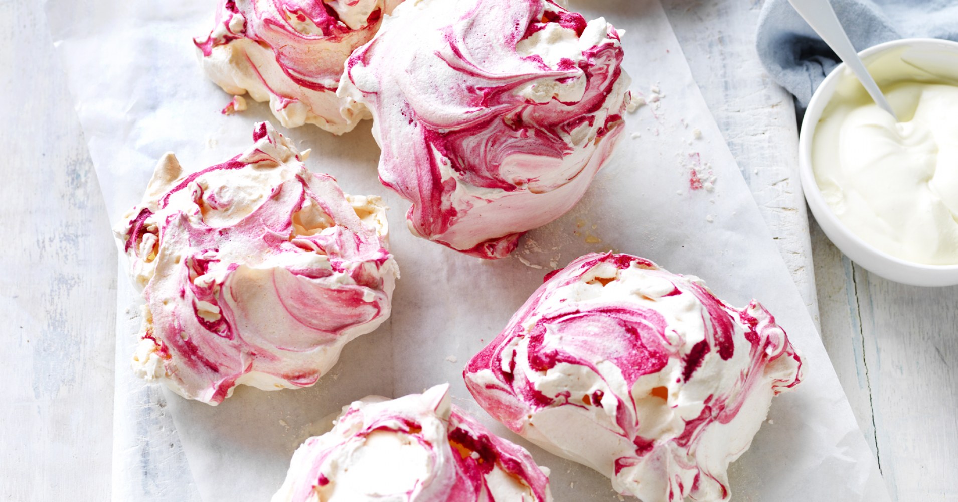 Pink Marble Meringues Recipe | myfoodbook | How to make meringue