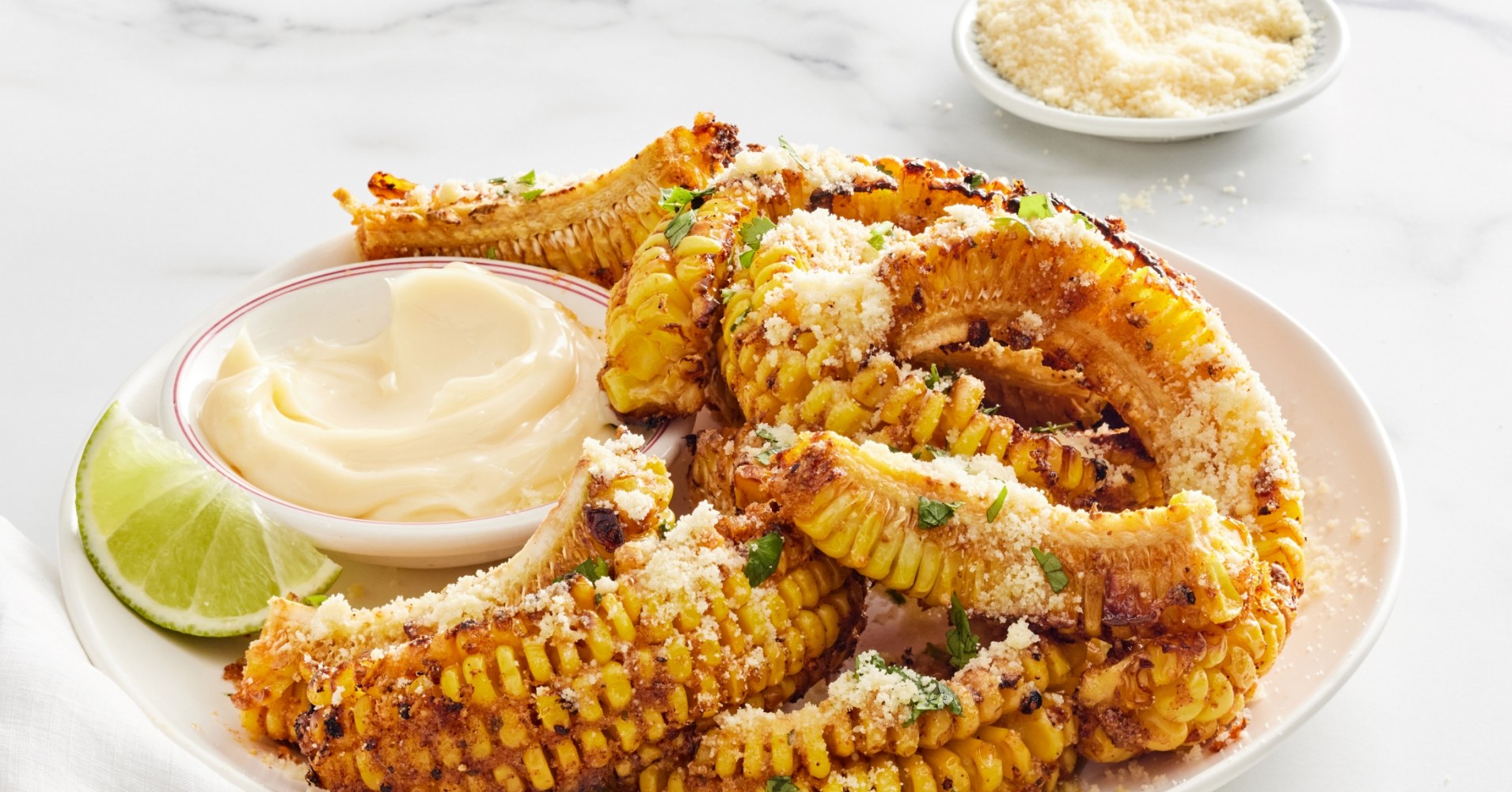 Air Fryer Parmesan Corn Ribs Recipe | myfoodbook