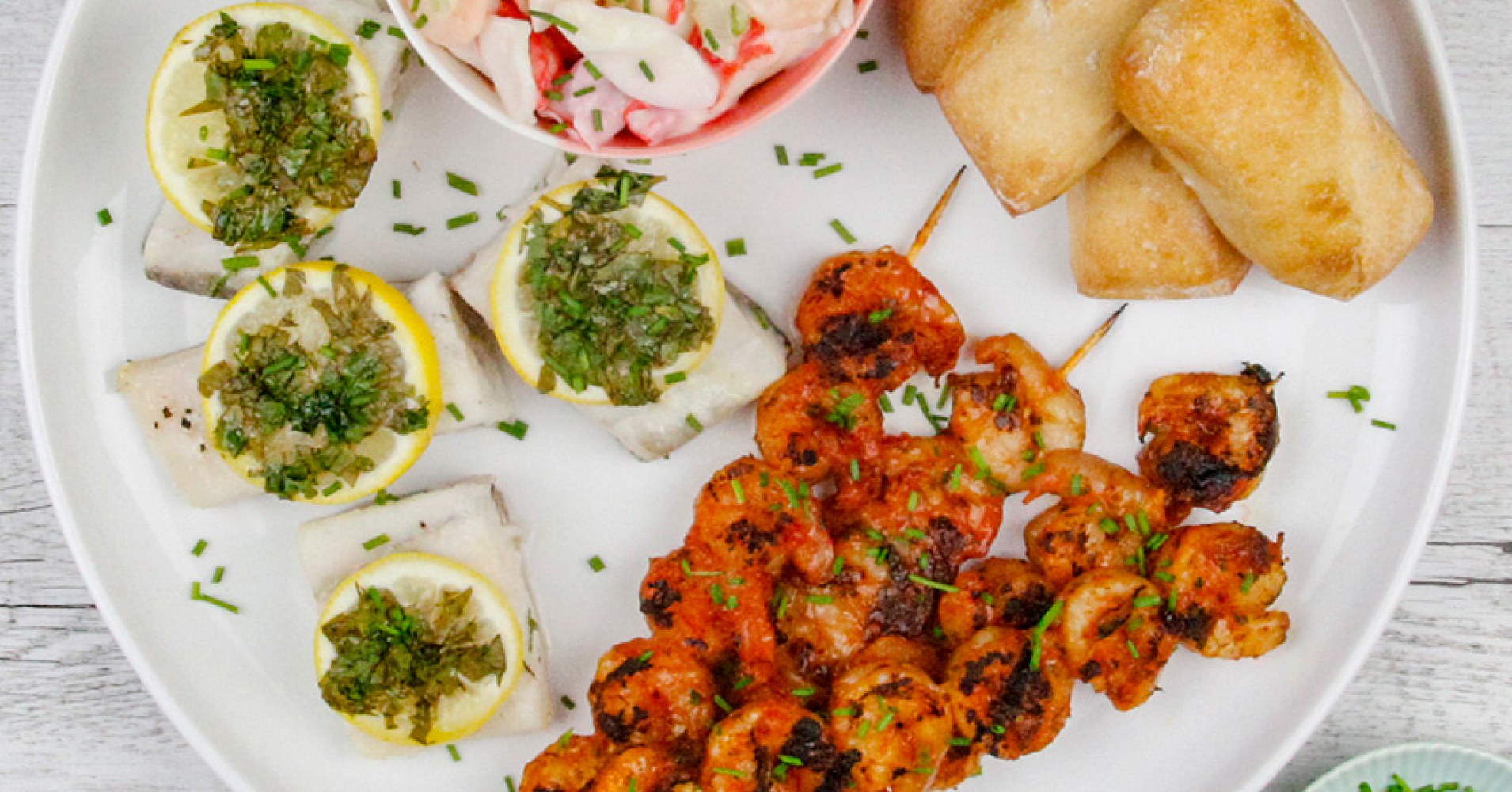 BBQ seafood dinner plate Recipe | myfoodbook