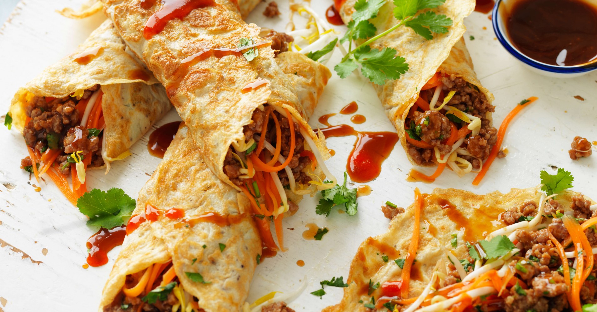 Omelette Spring Rolls Recipe | myfoodbook