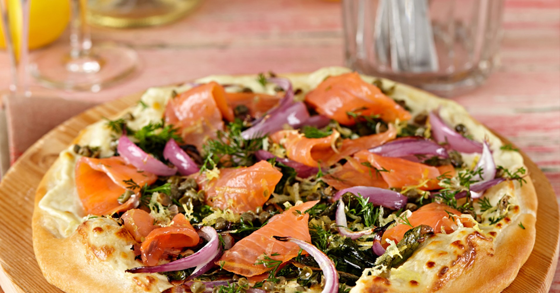 Smoked Salmon Pizza Recipe | myfoodbook