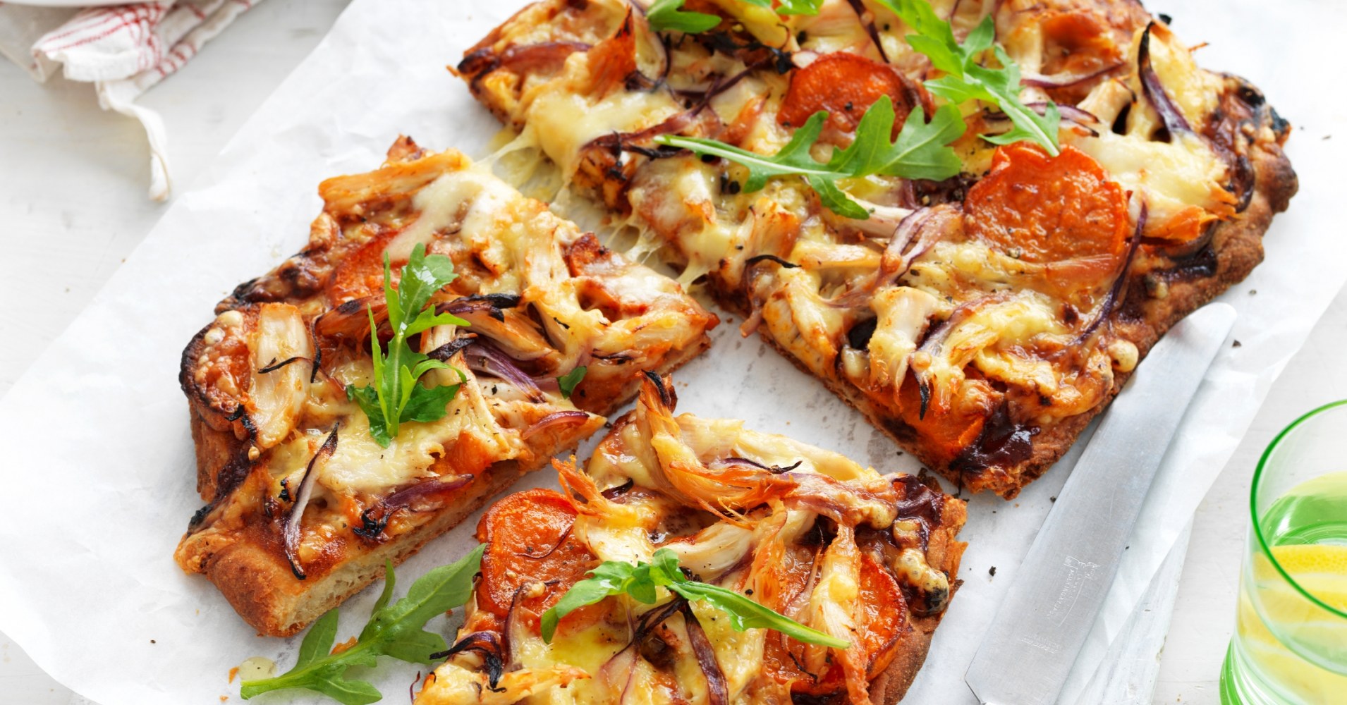 Lactose Free BBQ Chicken & Sweet Potato Pizza Recipe | myfoodbook