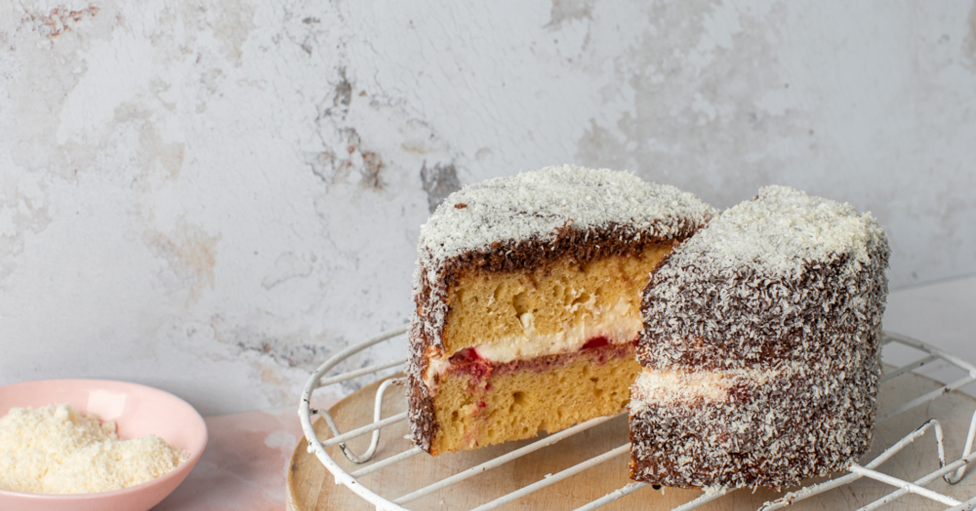 Lamington Layer Cake Recipe | myfoodbook