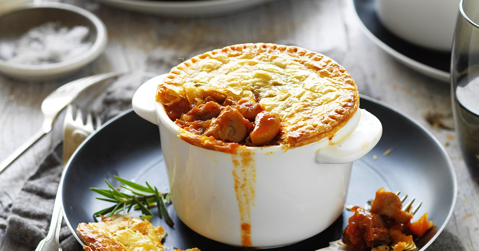 Mushroom and Lamb Shank Pot Pies Recipe | myfoodbook