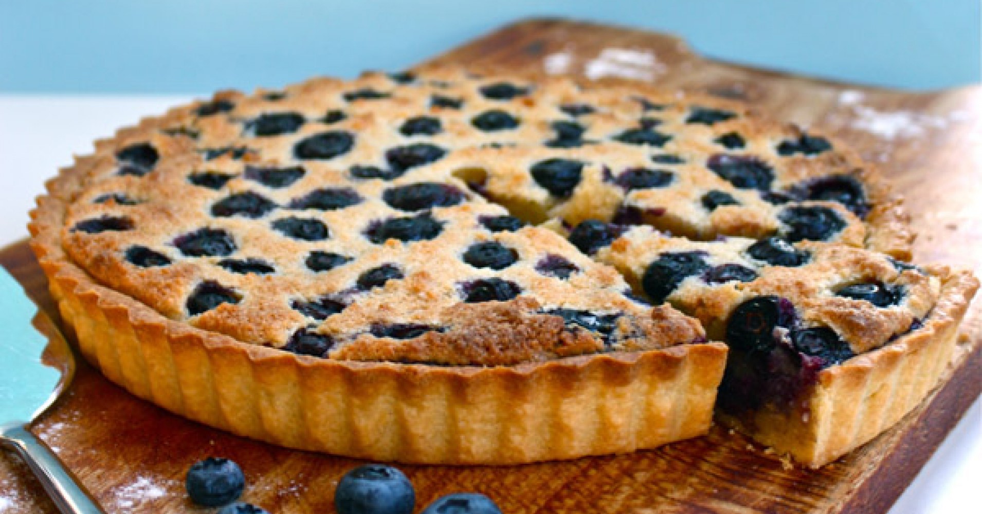 Blueberry & Almond Tart Recipe | myfoodbook