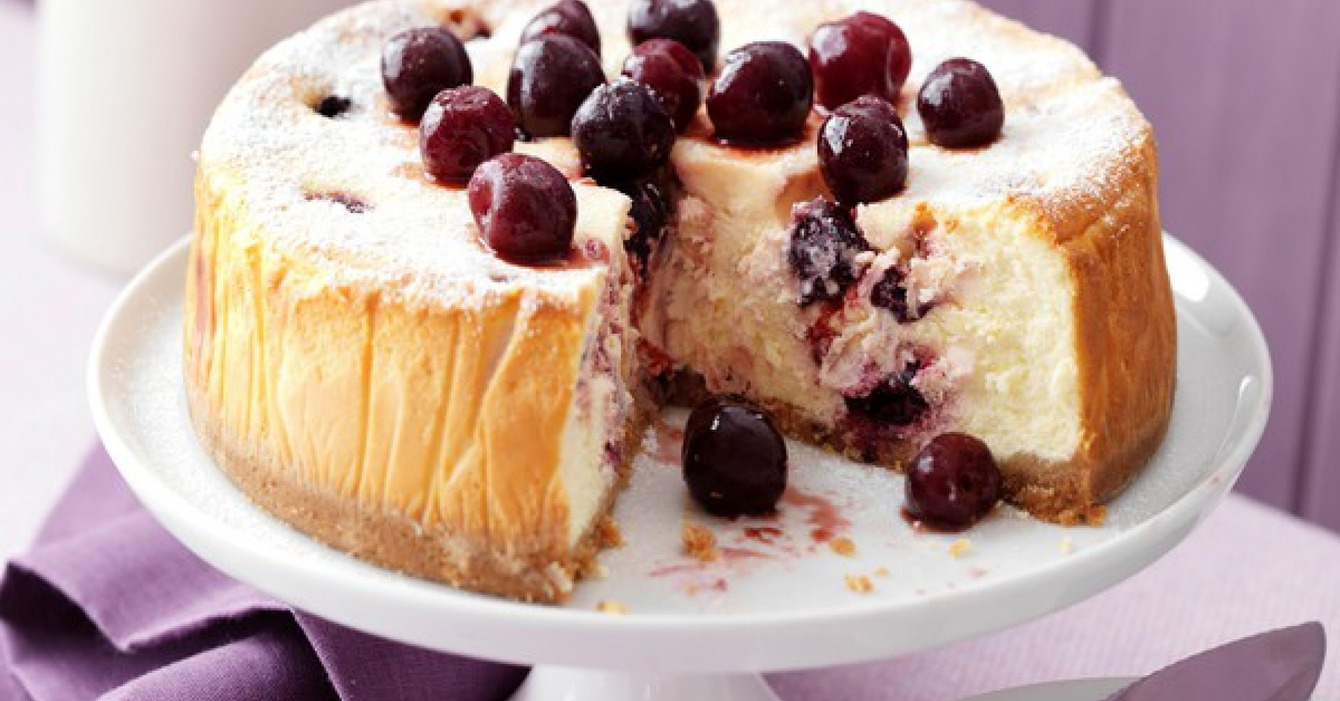 Baked Cherry Cheesecake Recipe | myfoodbook | Make a cookbook with ...