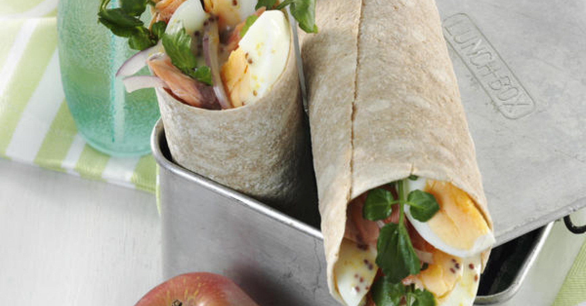 Egg, Smoked Trout and Rocket Wrap Recipe | myfoodbook
