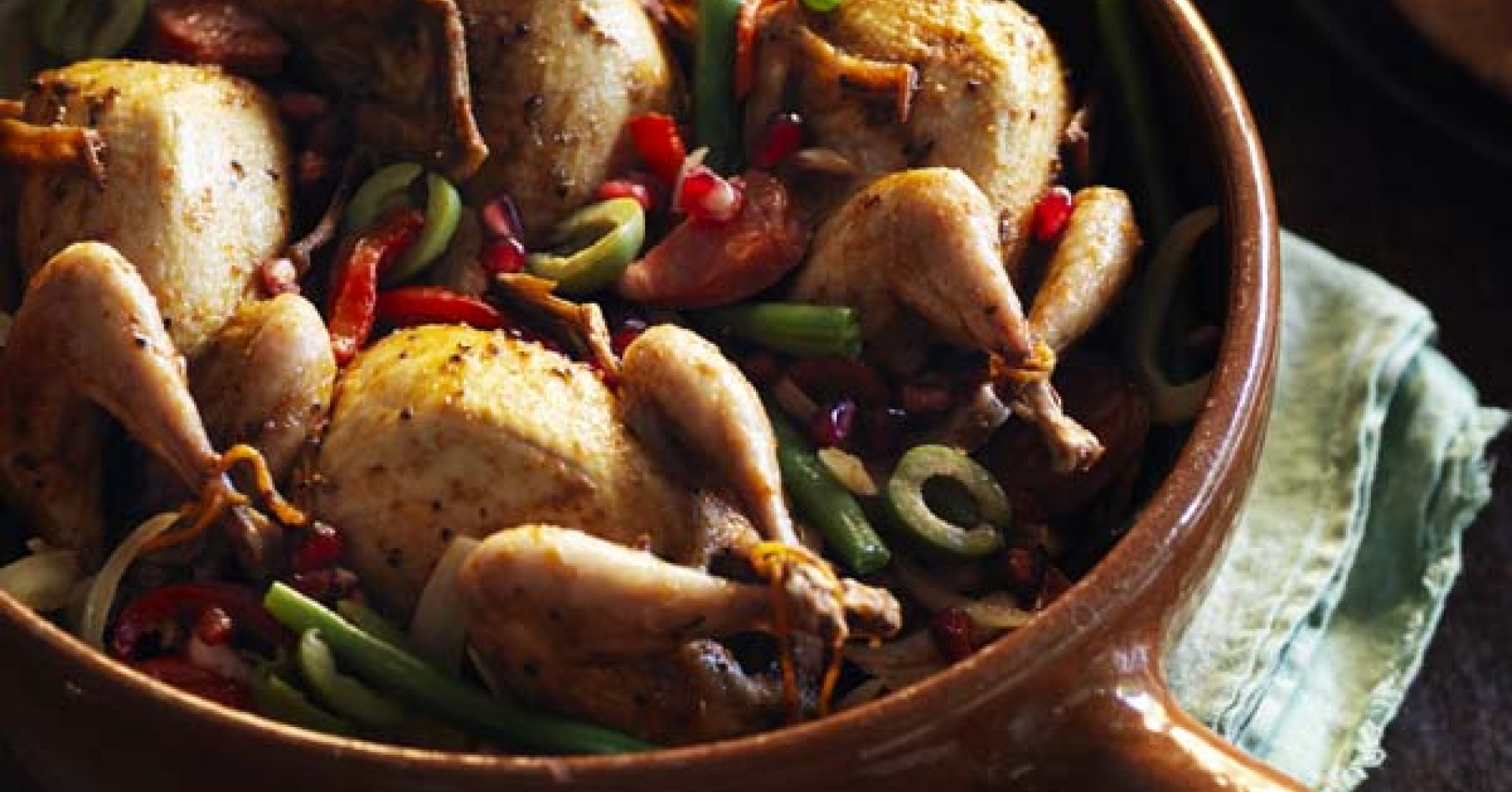 Whole Spanish Quail with Chorizo and Green Bean Salad Recipe | myfoodbook