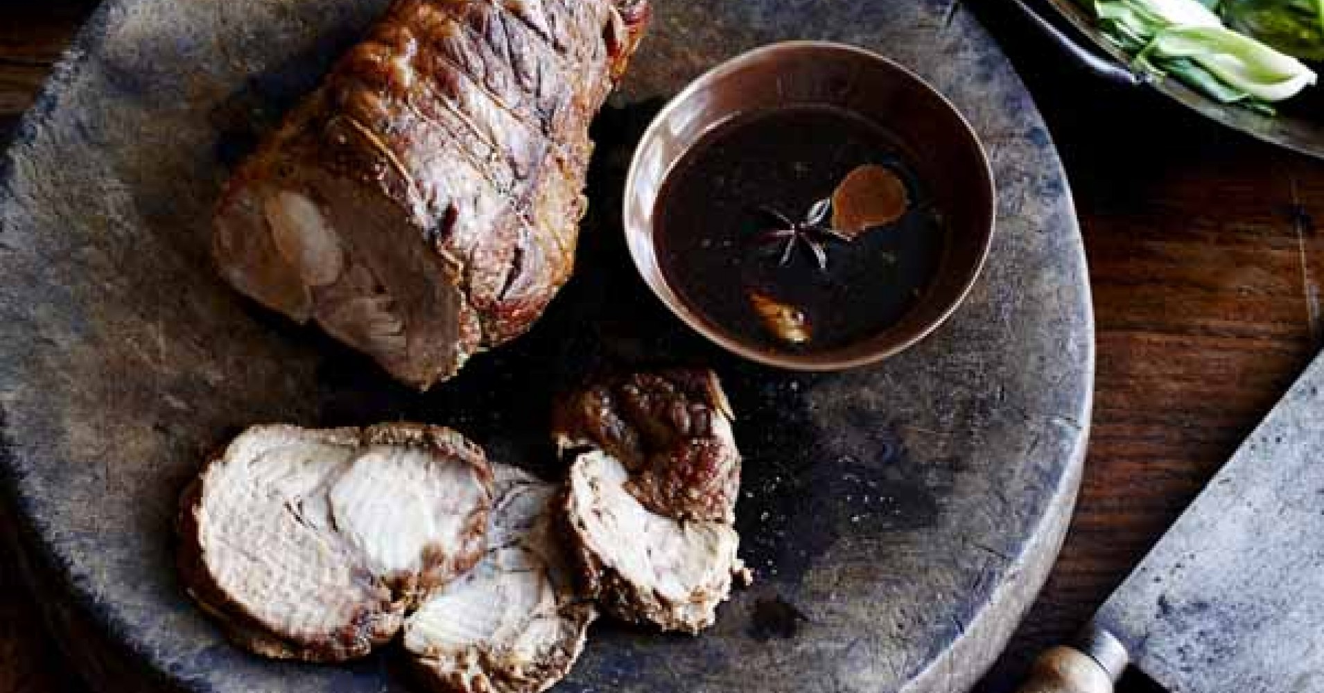 Oven Braised Pork Neck with Stir Fried Asian Greens Recipe | myfoodbook