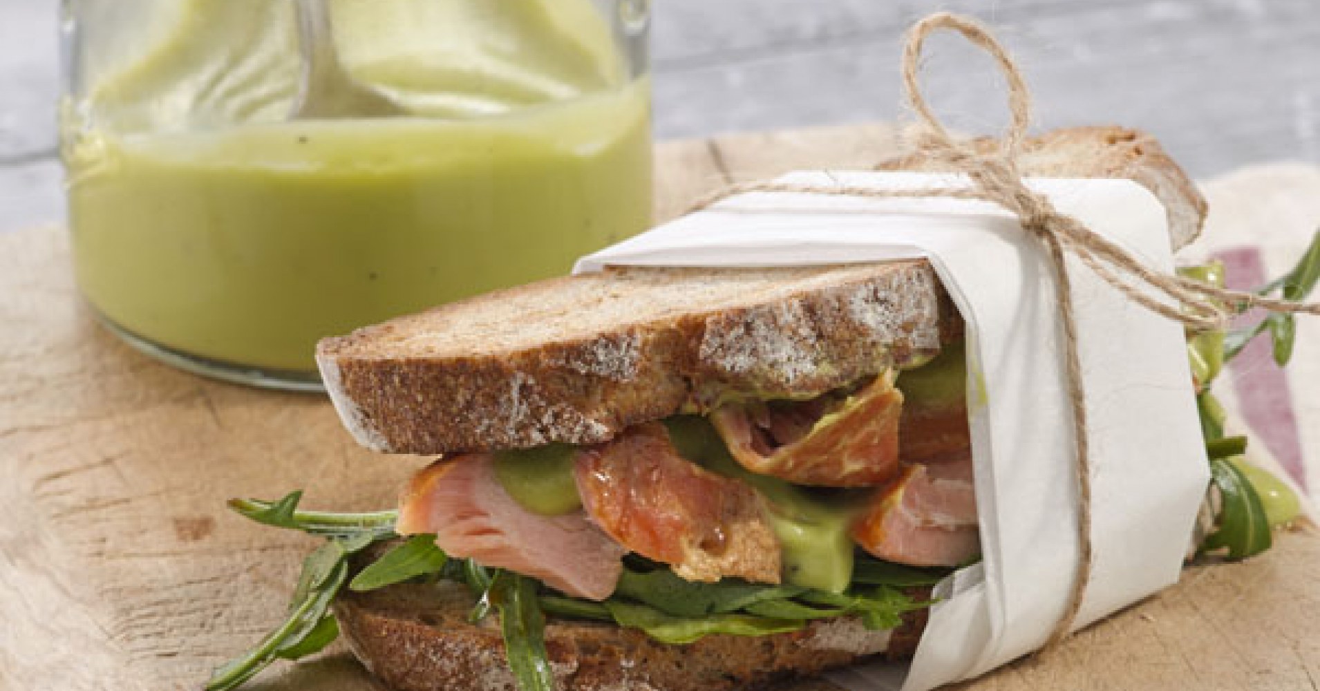 Salmon Rocket Wasabi Avo Sandwich Recipe | myfoodbook