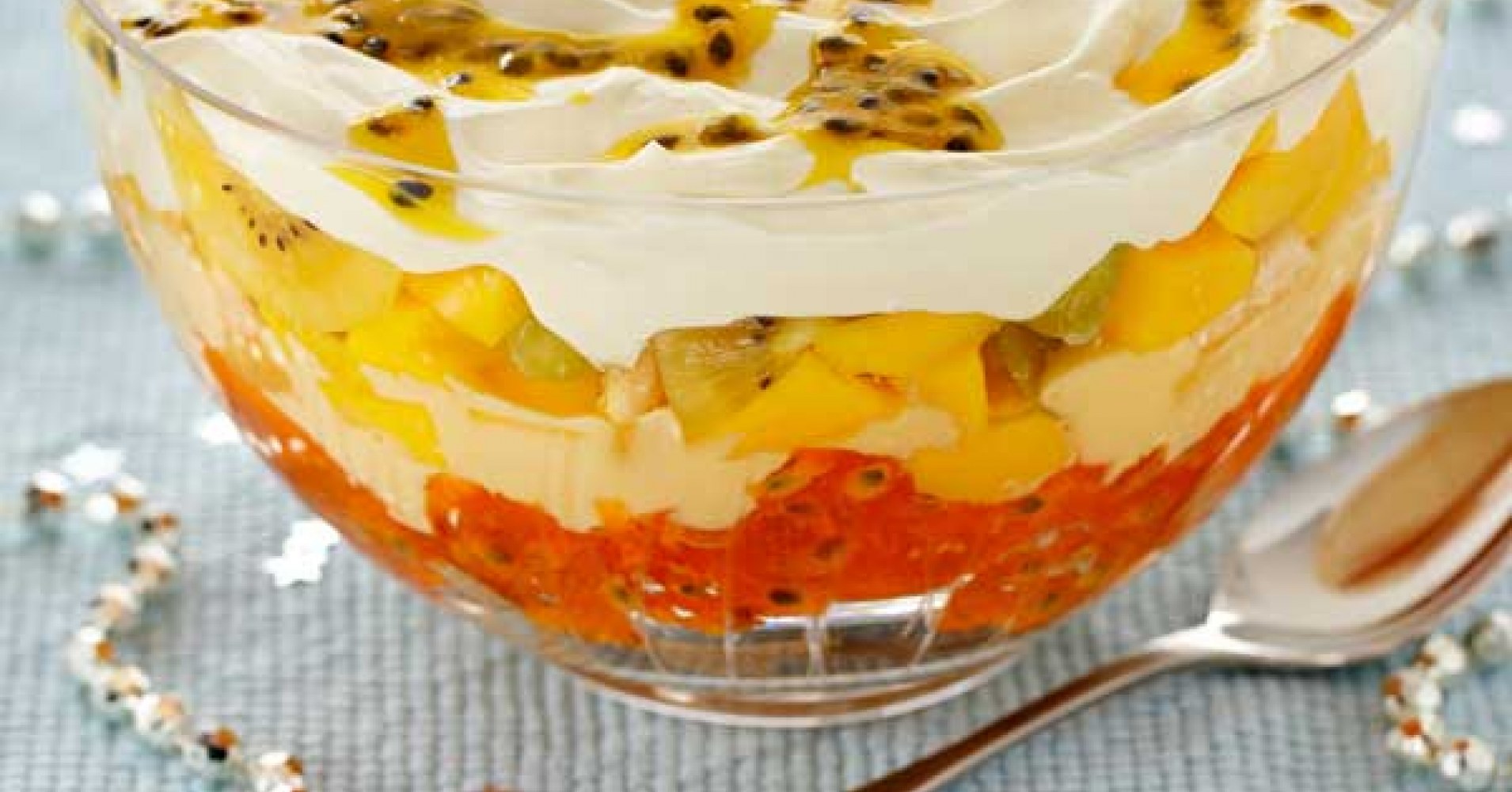 Mango and Passionfruit Trifle Recipe | myfoodbook