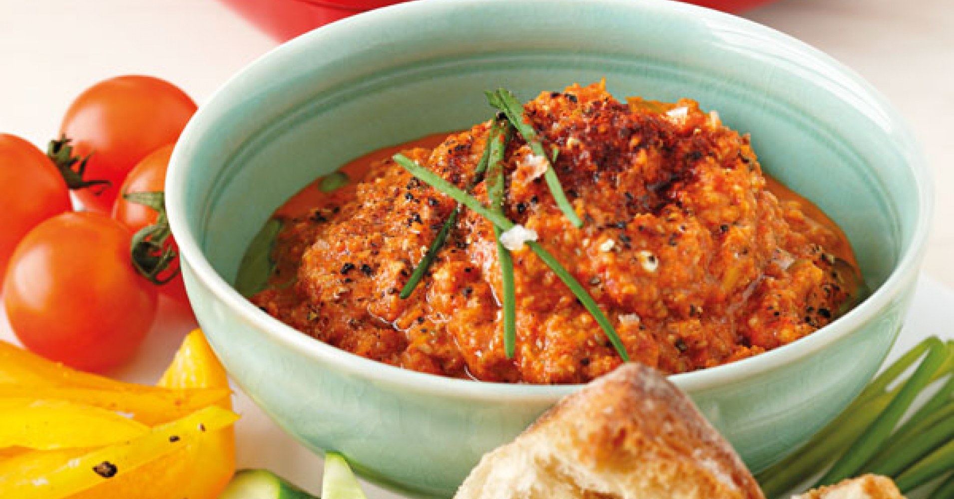 Roasted Capsicum and Almond Dip. Recipe | myfoodbook