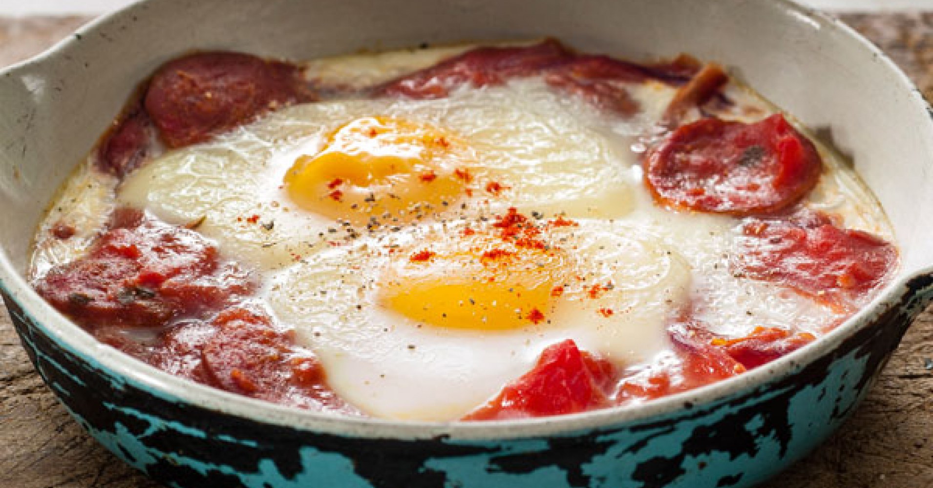 Ardmona Baked Egg and Chorizo Recipe Baked Eggs with Chorizo Easy and ...