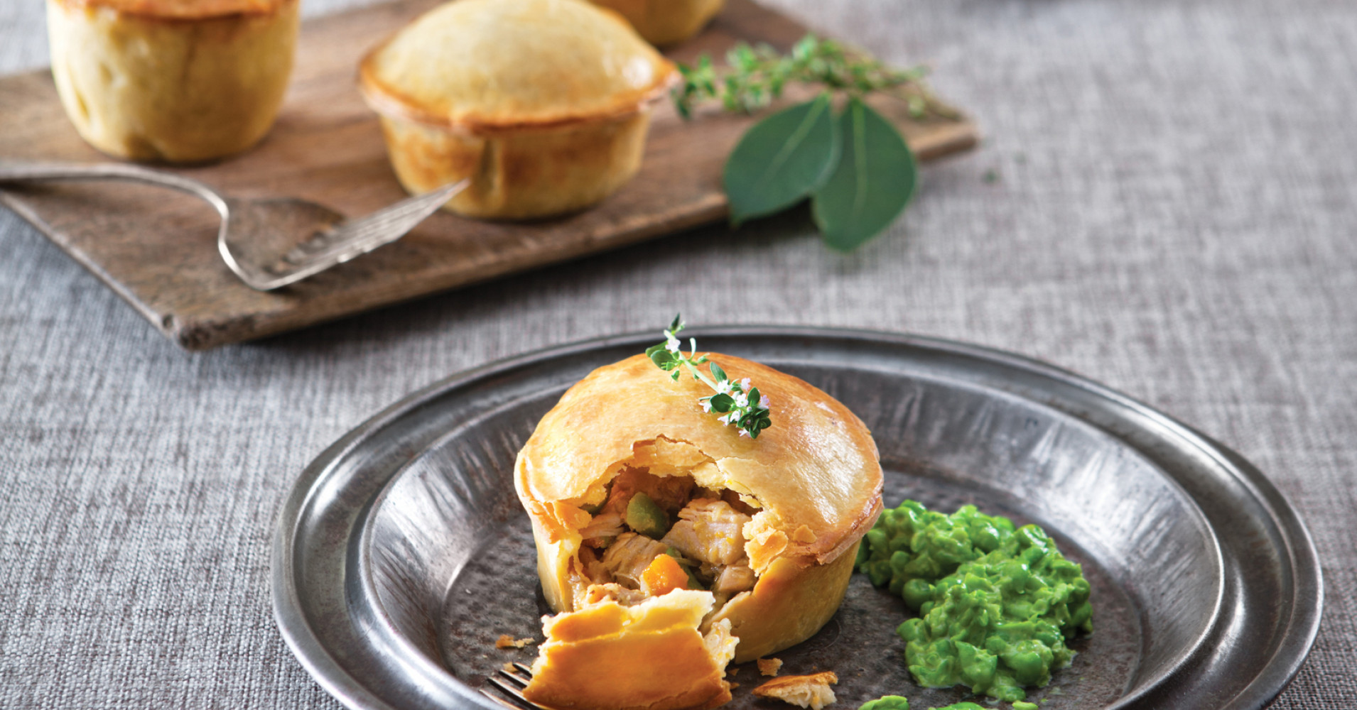 Pear, Rabbit and Green Olive Pies Recipe | myfoodbook