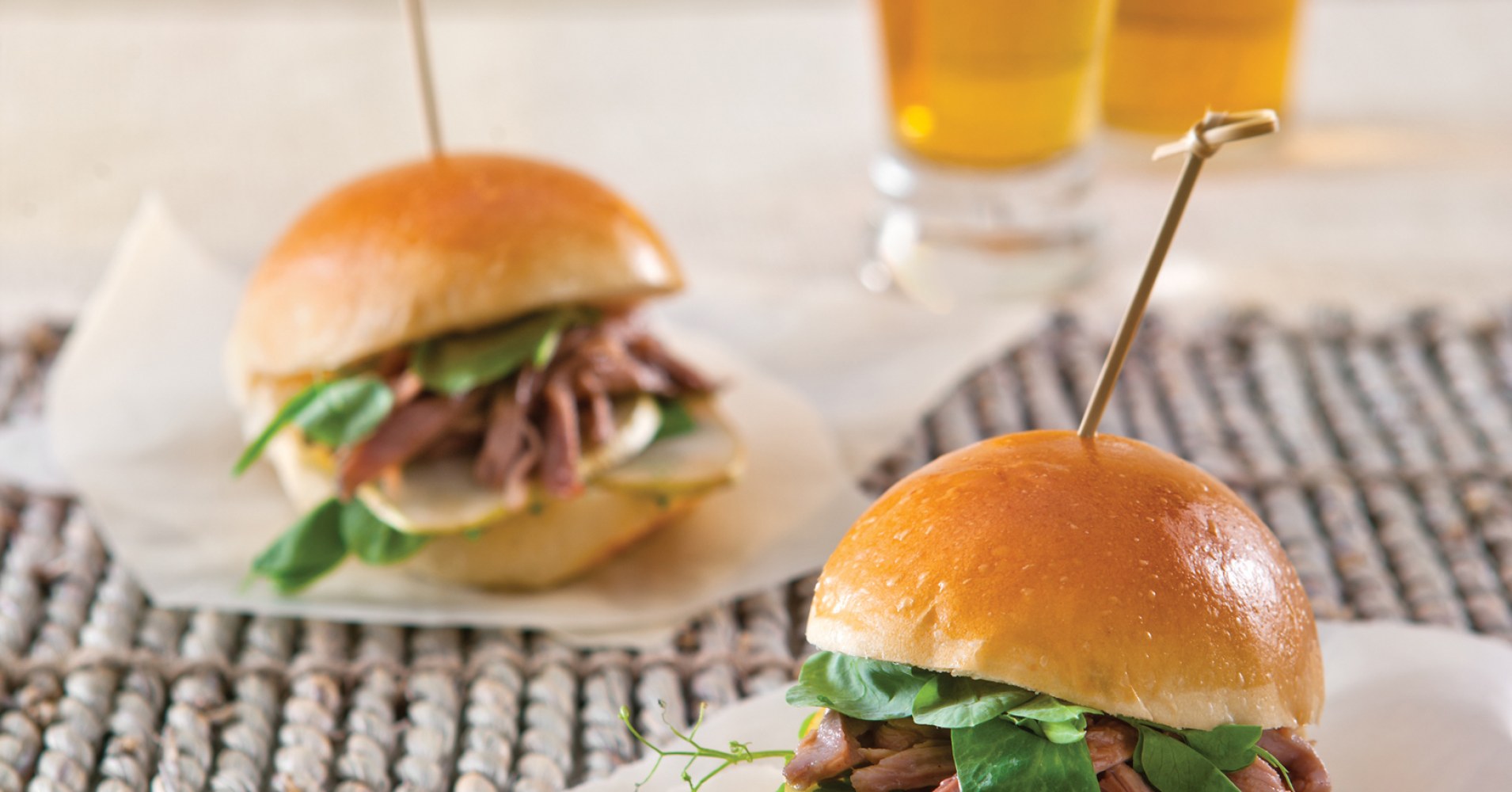 Roast Pear and Duck Sliders Recipe | myfoodbook