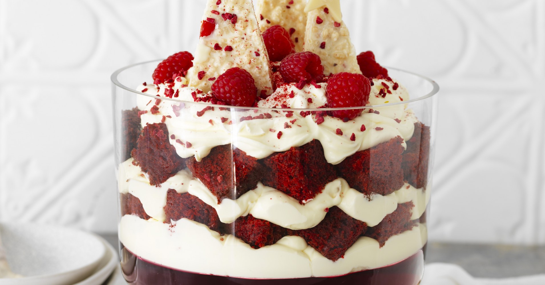 Red Velvet Christmas Trifle Recipe | myfoodbook