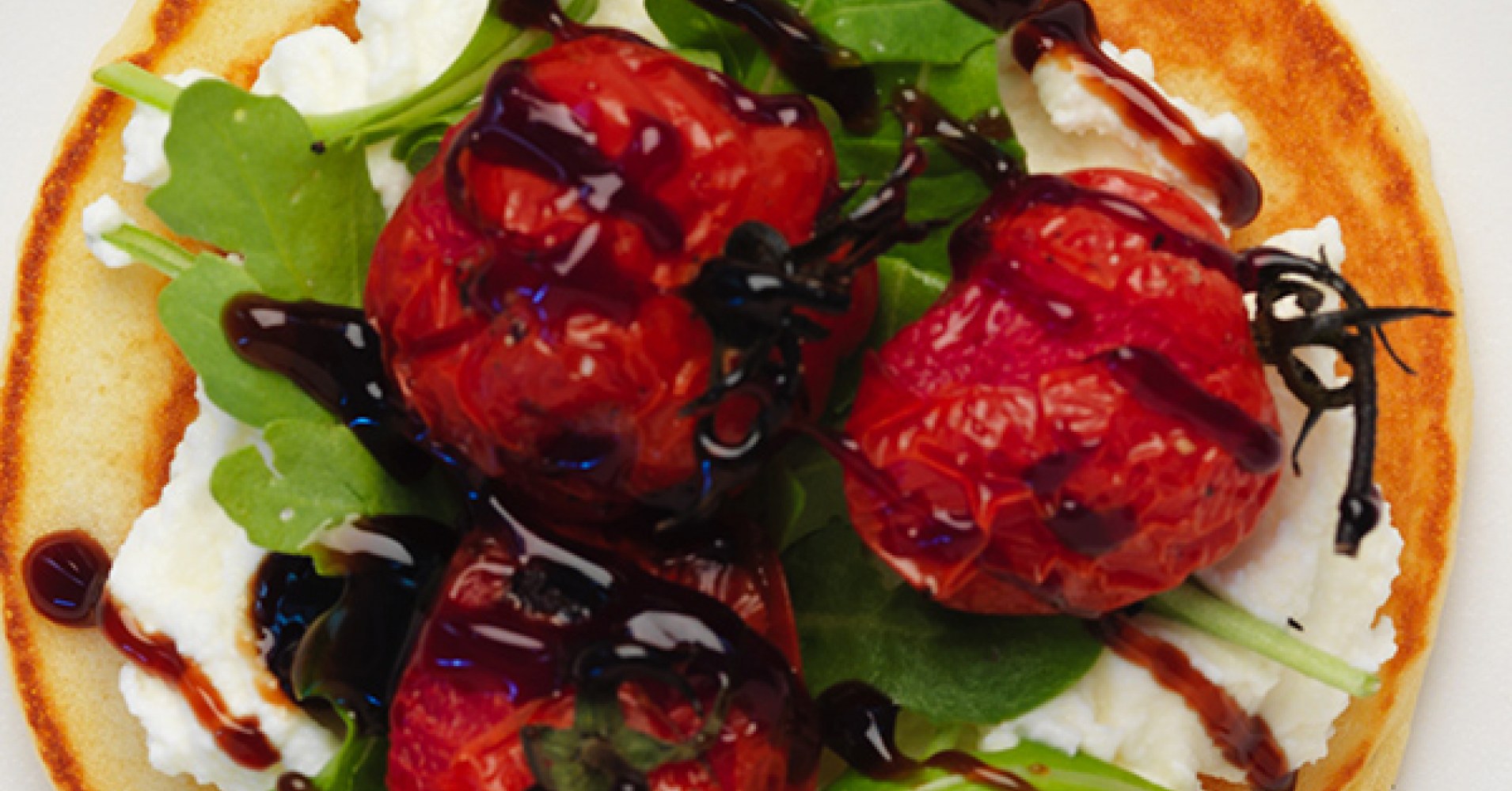 Roast Cherry Tomato, Ricotta and Rocket Pancake Recipe | myfoodbook ...