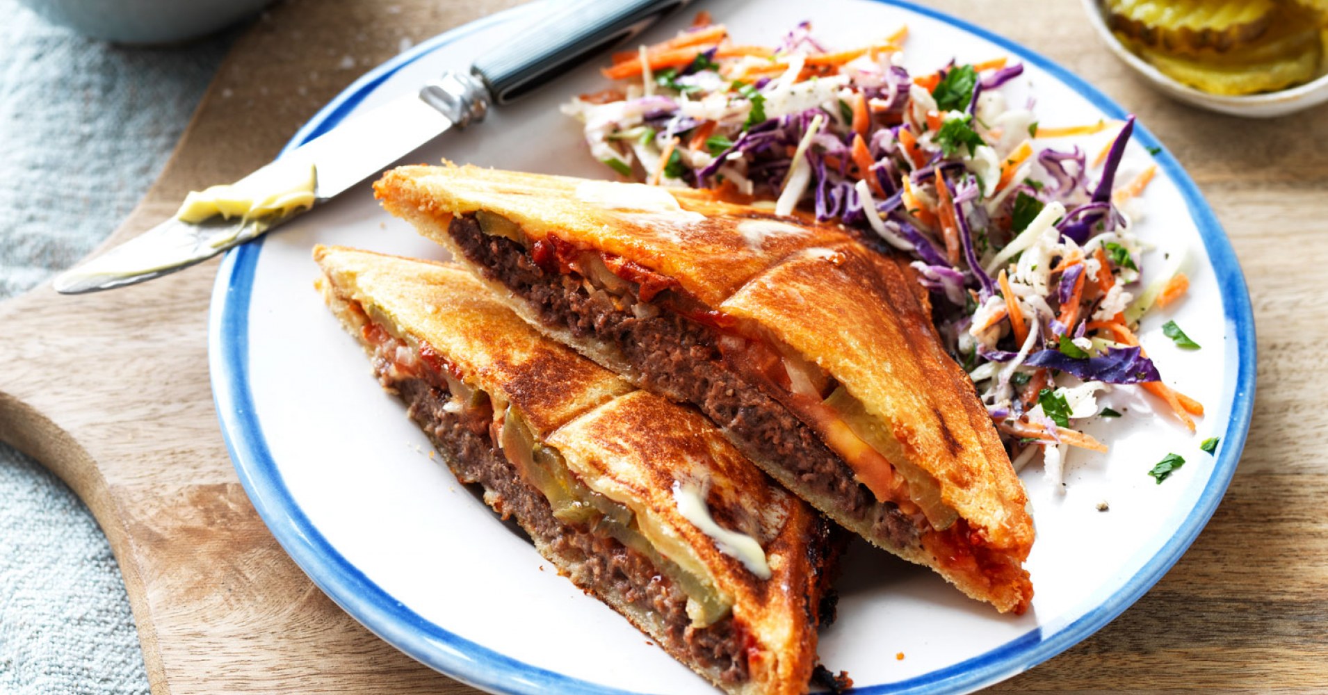 Cheeseburger Jaffle Recipe | myfoodbook