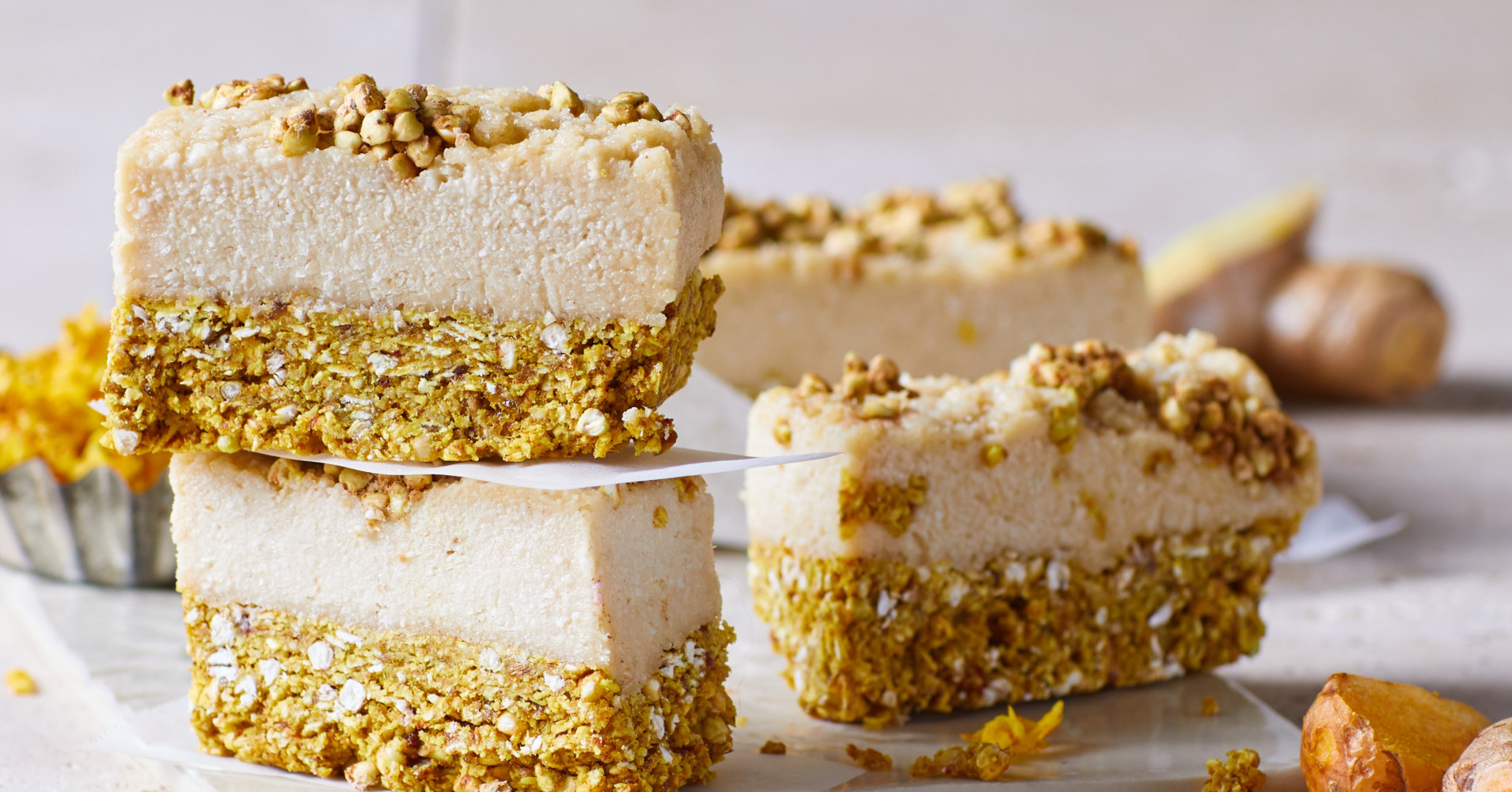 Turmeric, Maple & Ginger Slice Recipe | myfoodbook