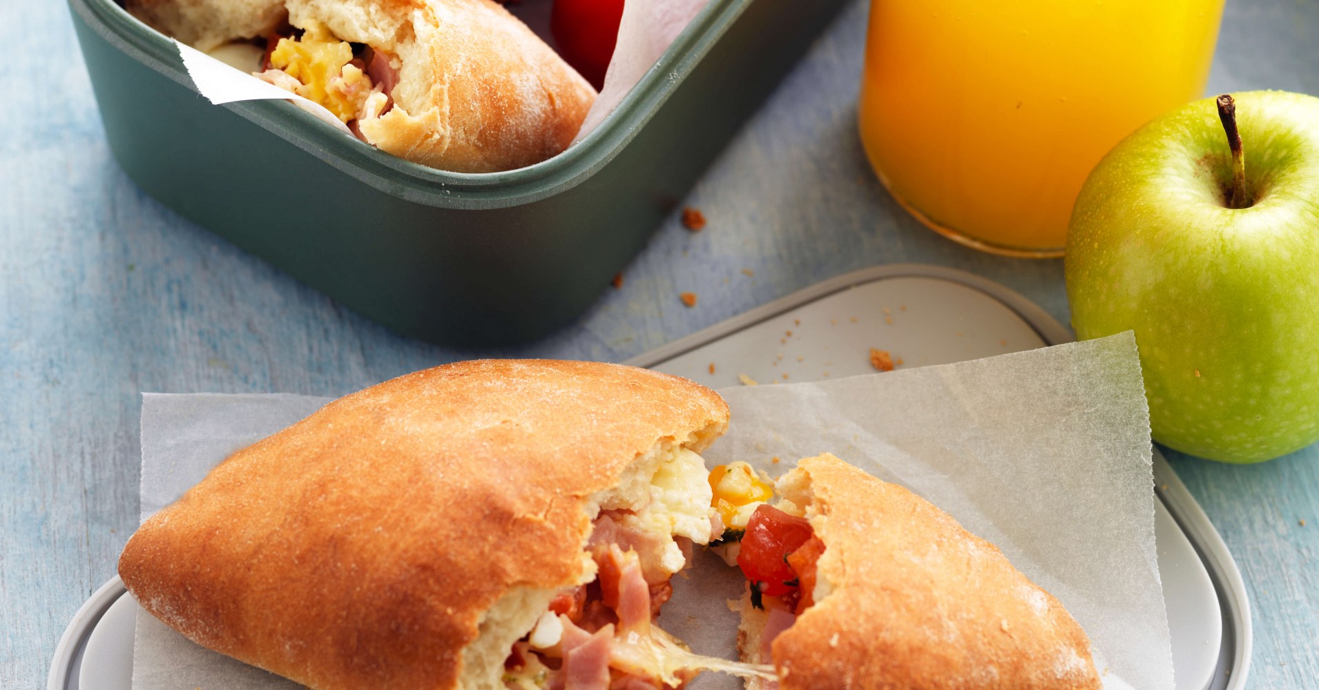 Ham, Egg and Tomato Calzone Recipe from Scratch | myfoodbook