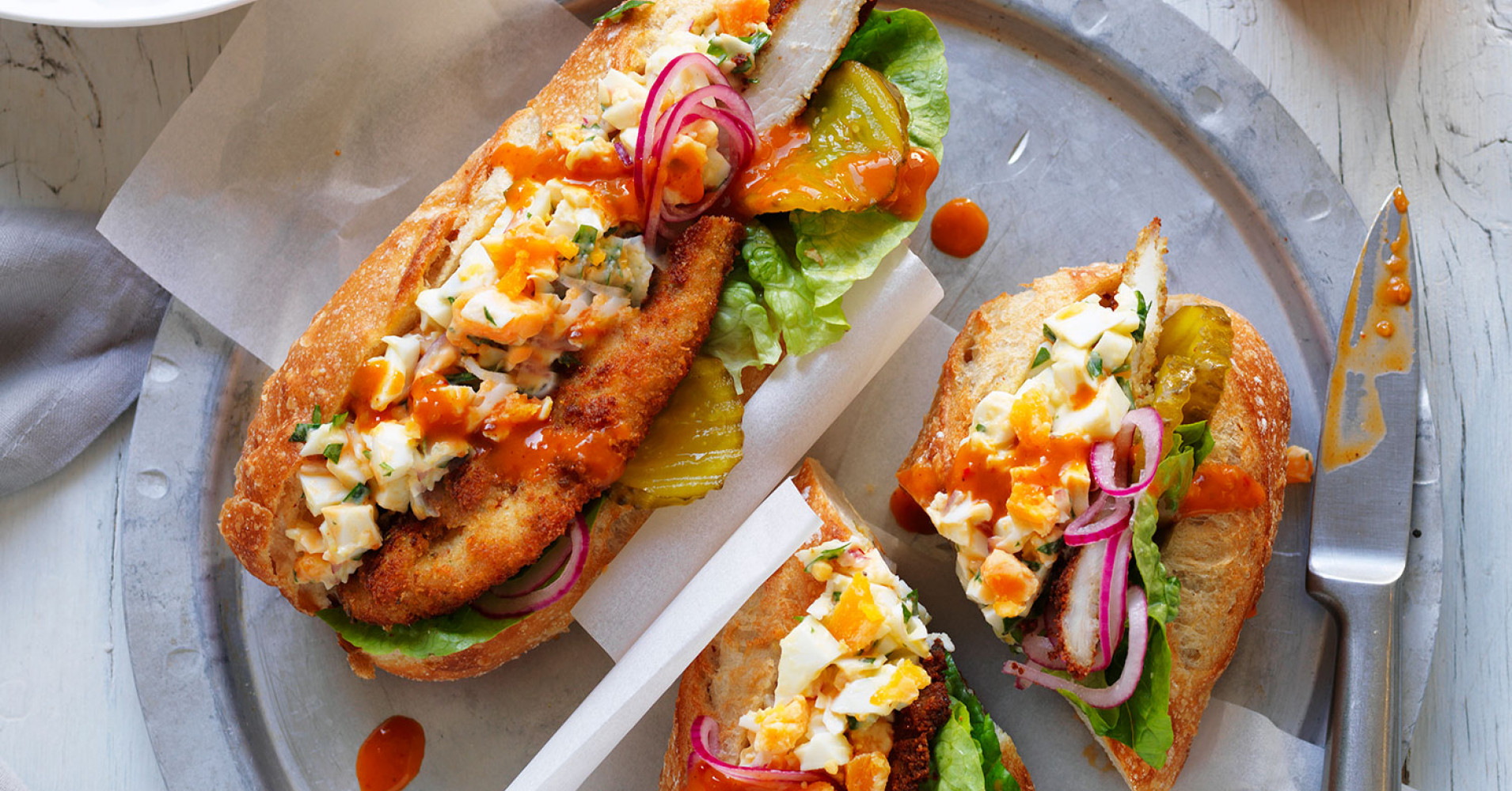 Peri Peri Egg Salad Subs Recipe | myfoodbook