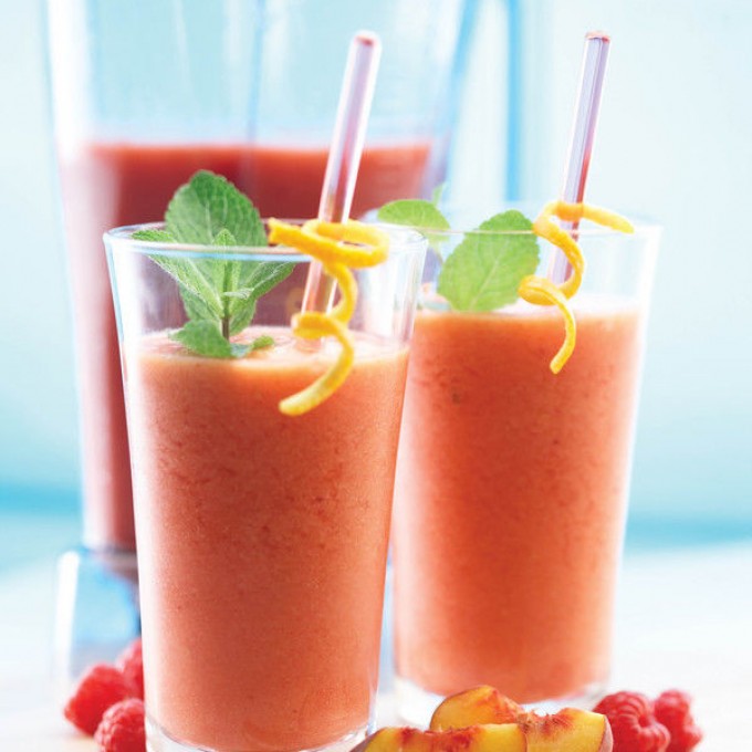 Peach & Raspberry Twist Recipe | myfoodbook