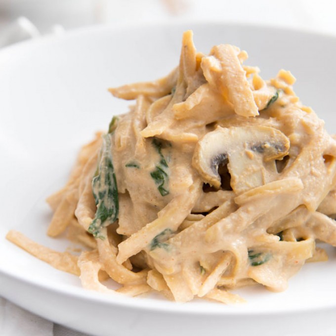 Vegan Alfredo Pasta Recipe | myfoodbook